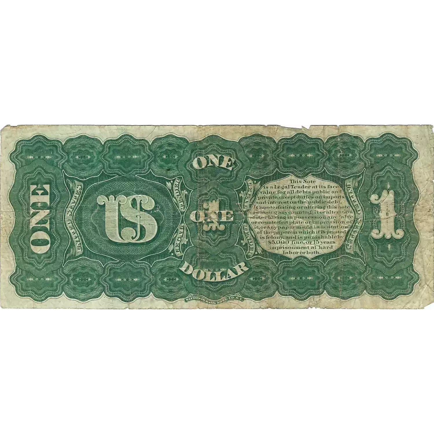$1 1869 Large Red Legal Tender Issues 18 - Olevian Numismatic Rarities