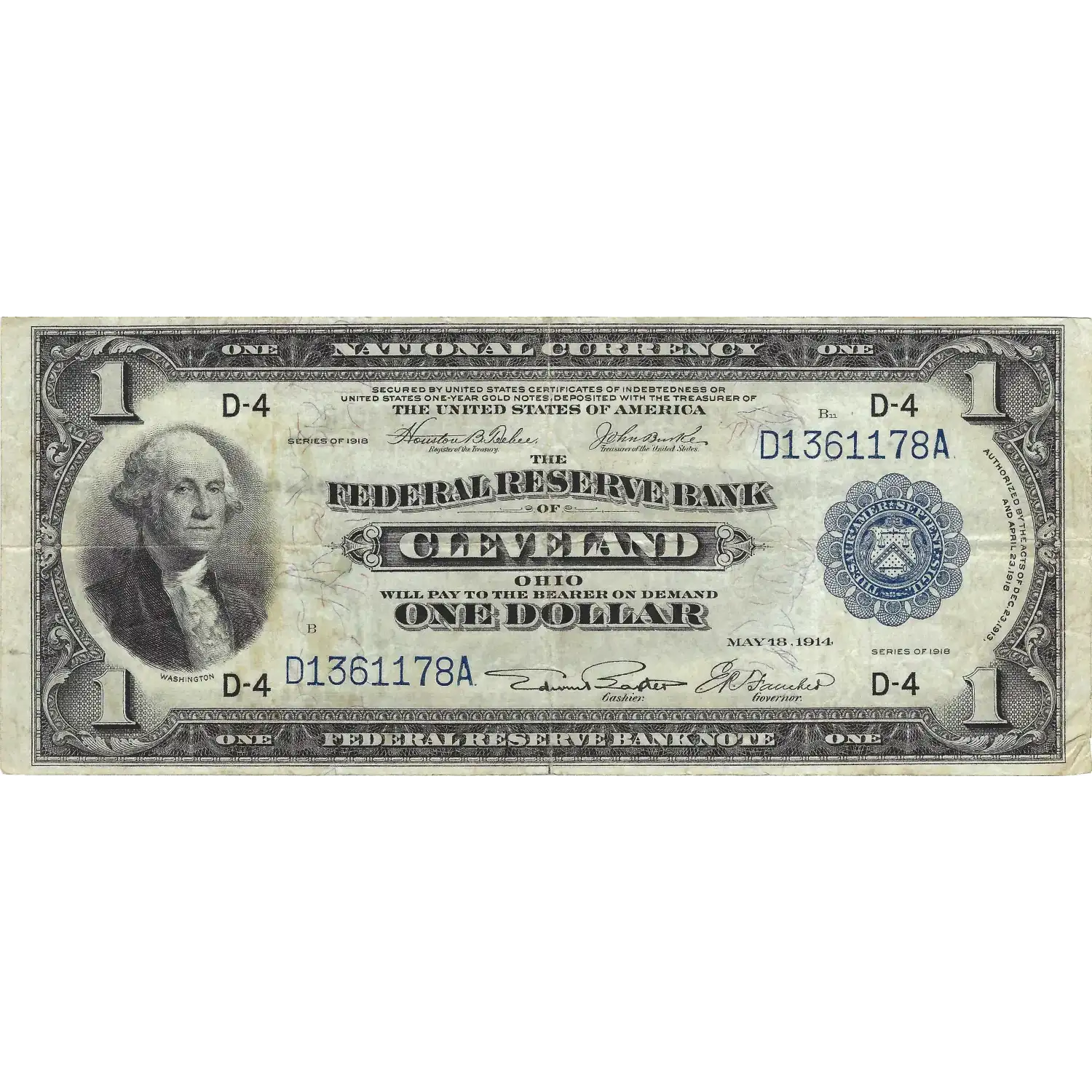 $1 1918 Federal Reserve Bank Notes 718 - Olevian Numismatic Rarities