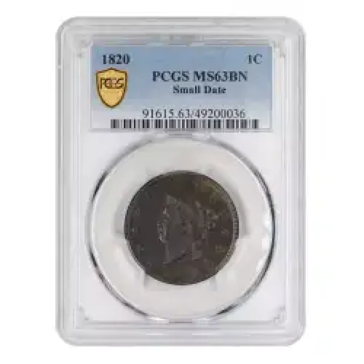 1820 Coronet Head Large Cent PCGS MS-63 BN Small Date - Olevian ...