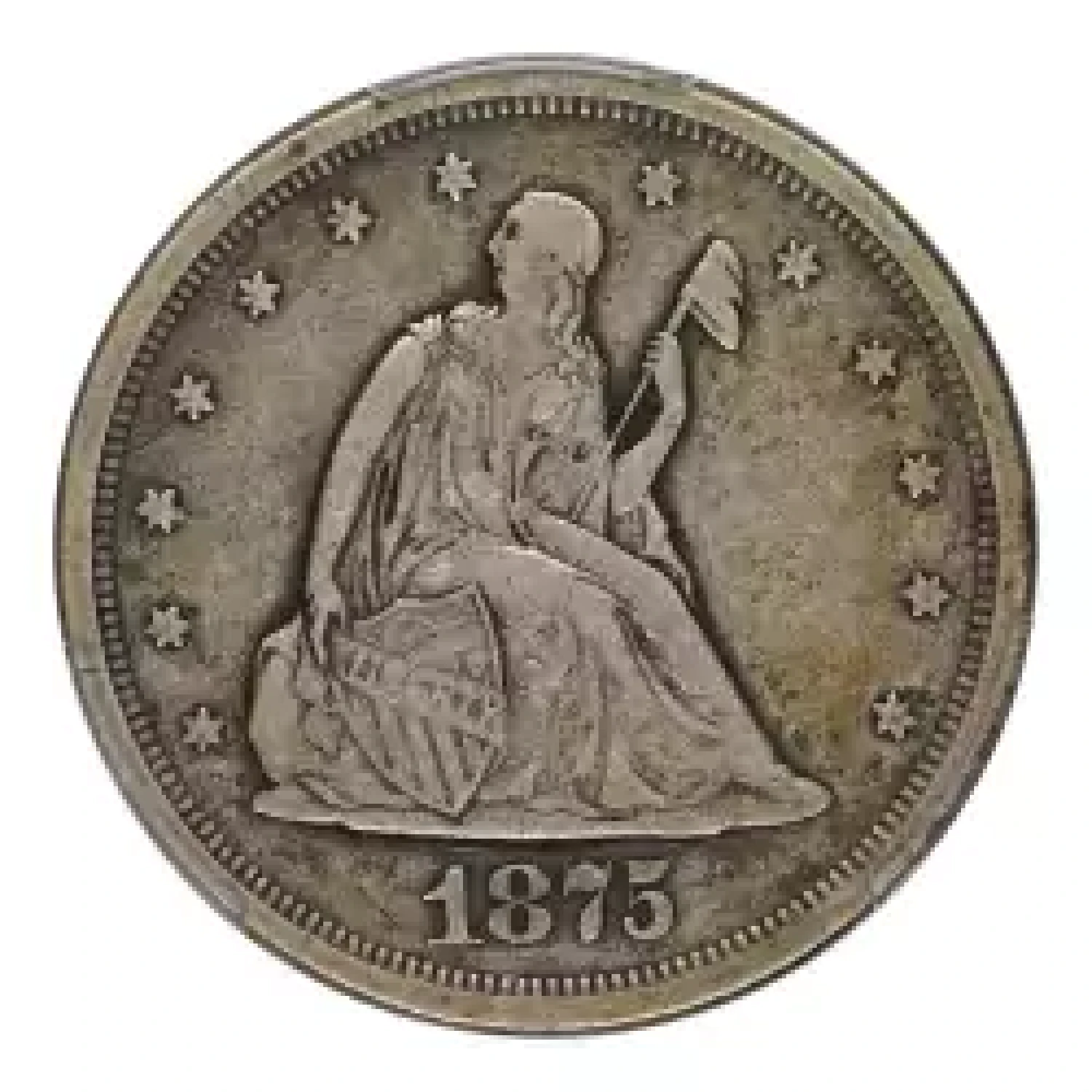 1875-S Seated Liberty Twenty Cents PCGS VF-30 - Olevian Numismatic Rarities