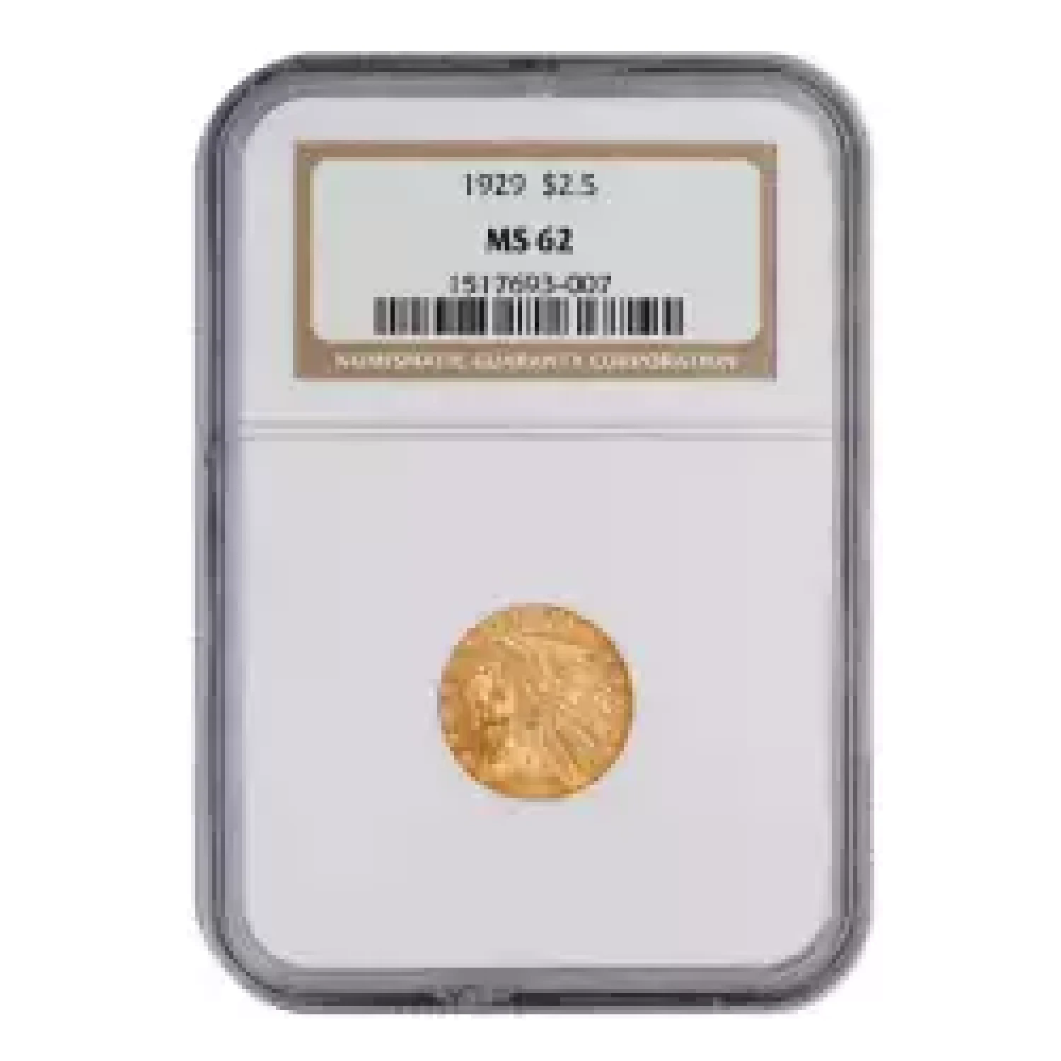 1929 $2 1/2 Gold Indian Quarter Eagle NGC MS-62 - Olevian Numismatic ...