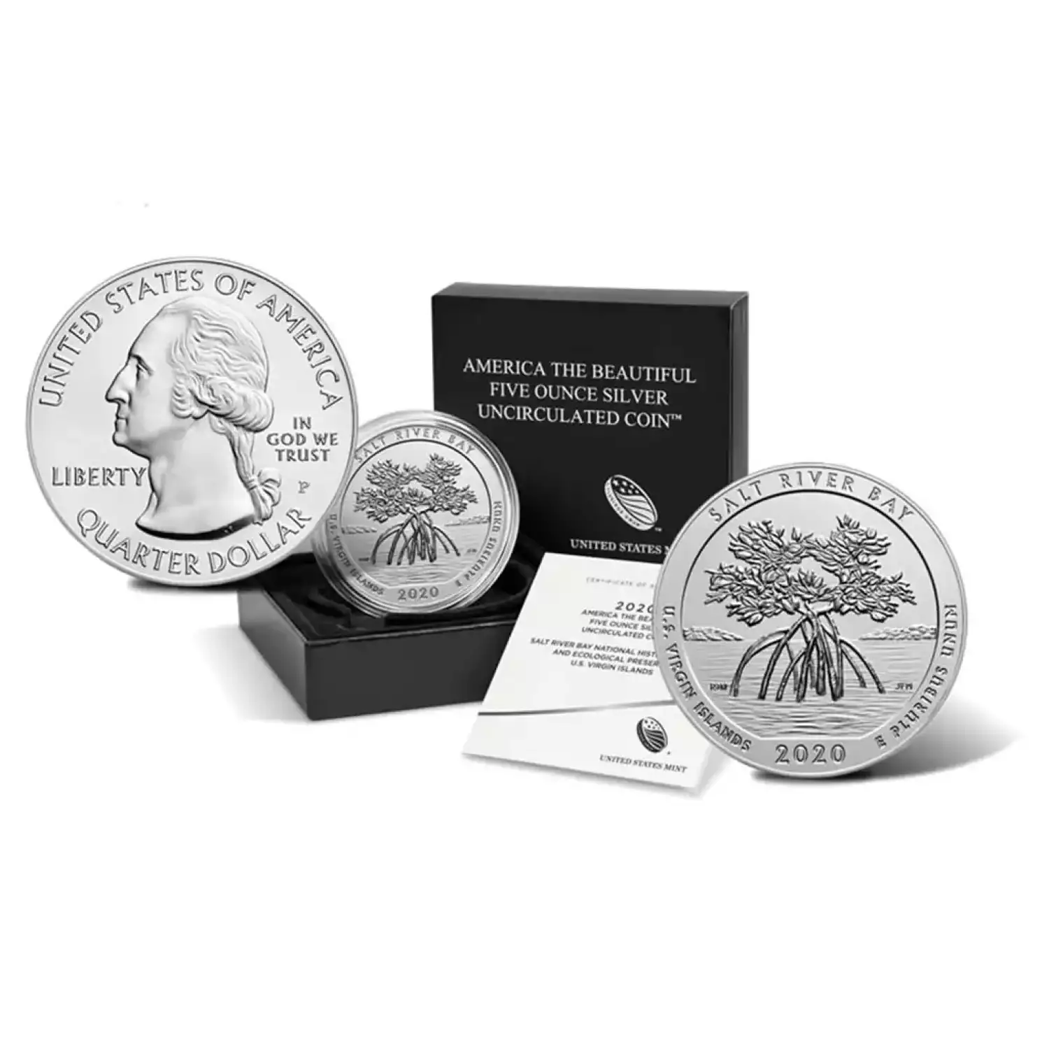 2020-P 5 oz Silver America the Beautiful Quarter, Salt River Bay ...
