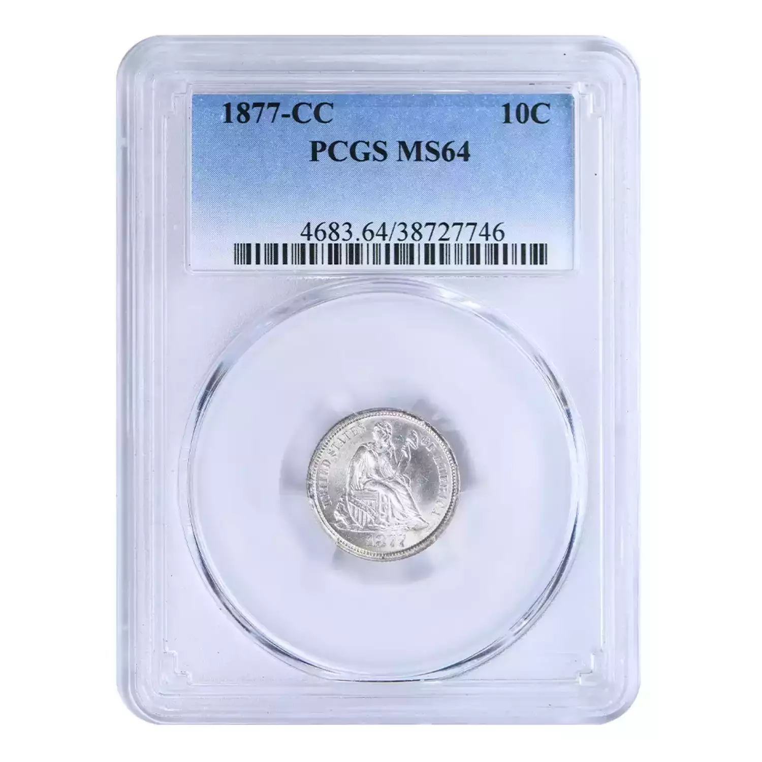 1877-CC Liberty Seated Dime PCGS MS-64 - Olevian Numismatic Rarities