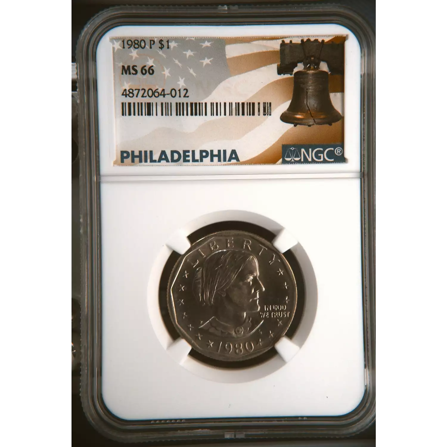 1980 Dollar Susan B. Anthony NGC MS-66 Liberty Bell Label - Olevian ...