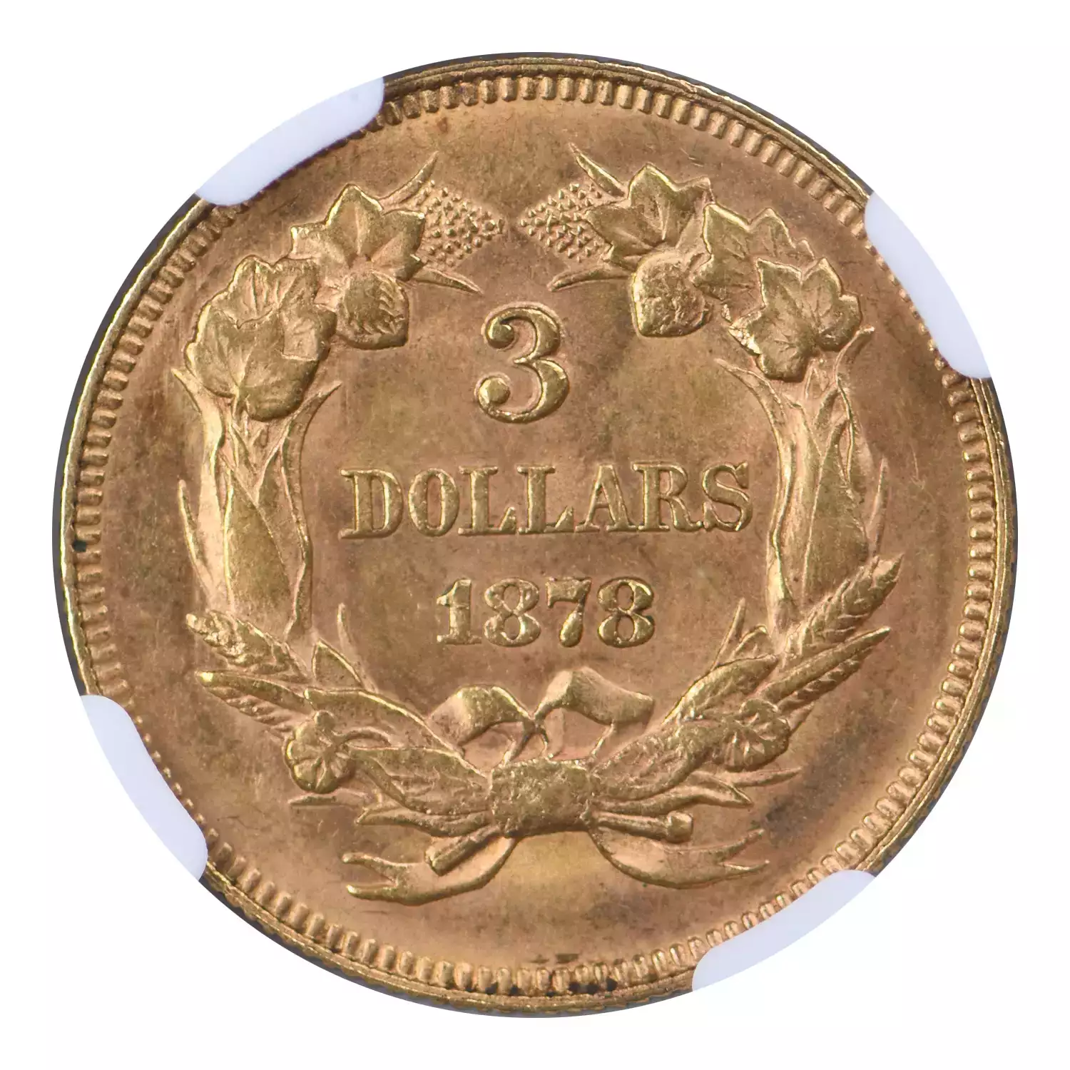 1878 Gold Three Dollars $3 Indian Princess Head NGC MS-63 - Olevian Numismatic Rarities