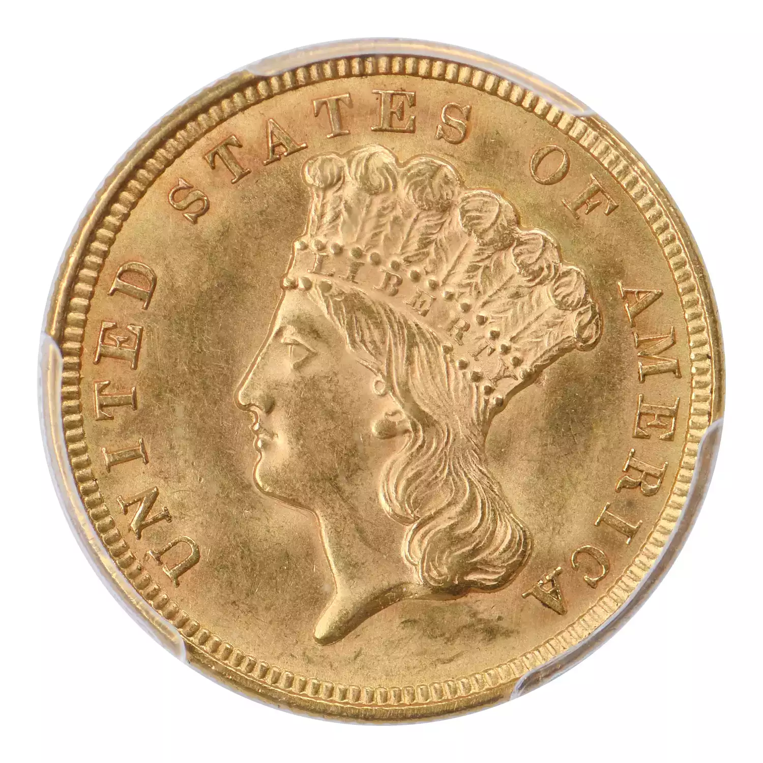 1856 Gold Three Dollars $3 Indian Princess Head PCGS MS-64 - Olevian Numismatic Rarities