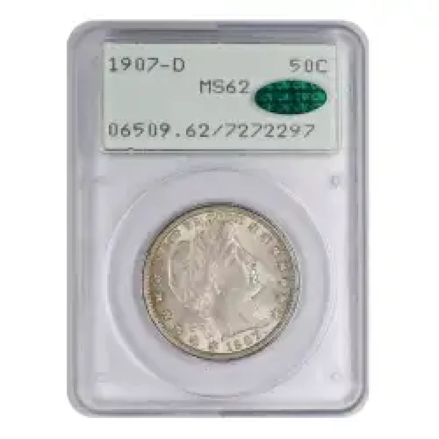1907-D Barber Half Dollar PCGS MS-62 CAC - Olevian Numismatic Rarities