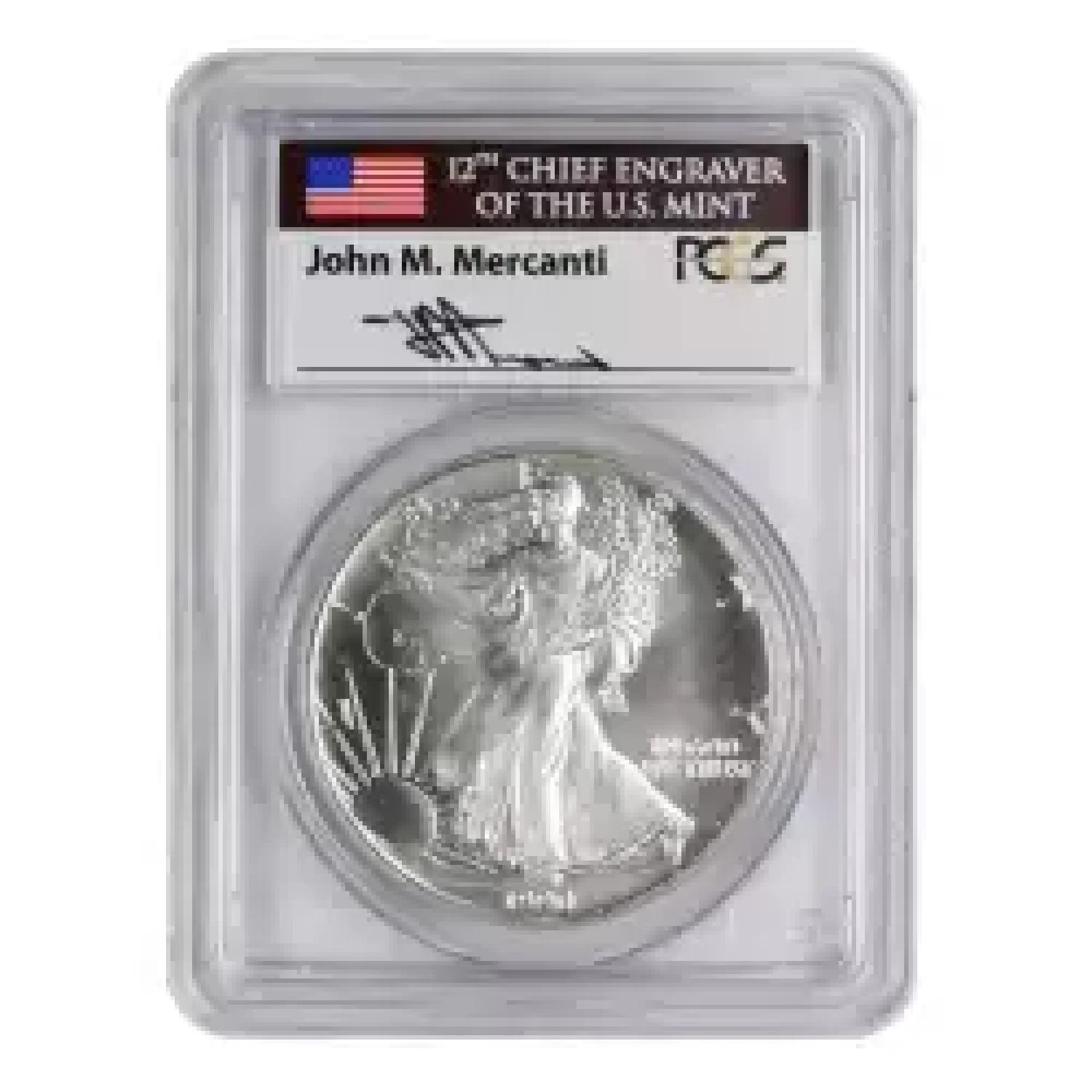 1990 Bullion Silver Eagles PCGS MS-69 Silver Eagle Mercanti Signature - Olevian Numismatic Rarities