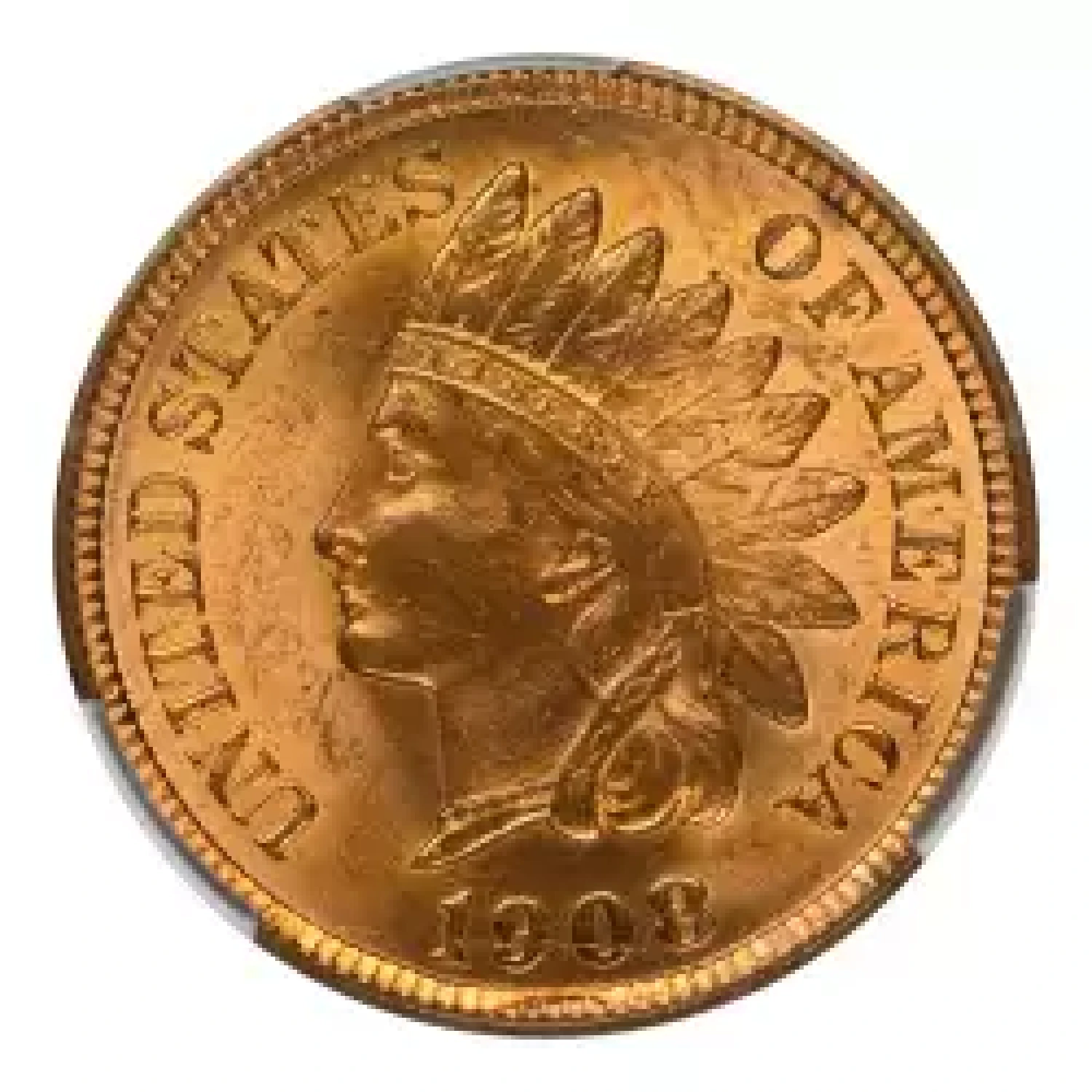 1908 Indian Head Cent CACG MS 65 RD - Olevian Numismatic Rarities